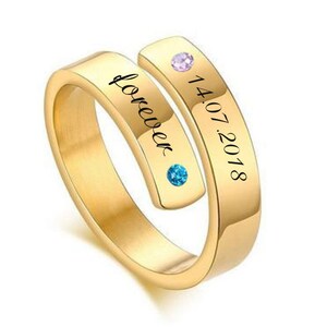 ID Stainless Steel Ring With Engraving as Desired One Size in - Etsy
