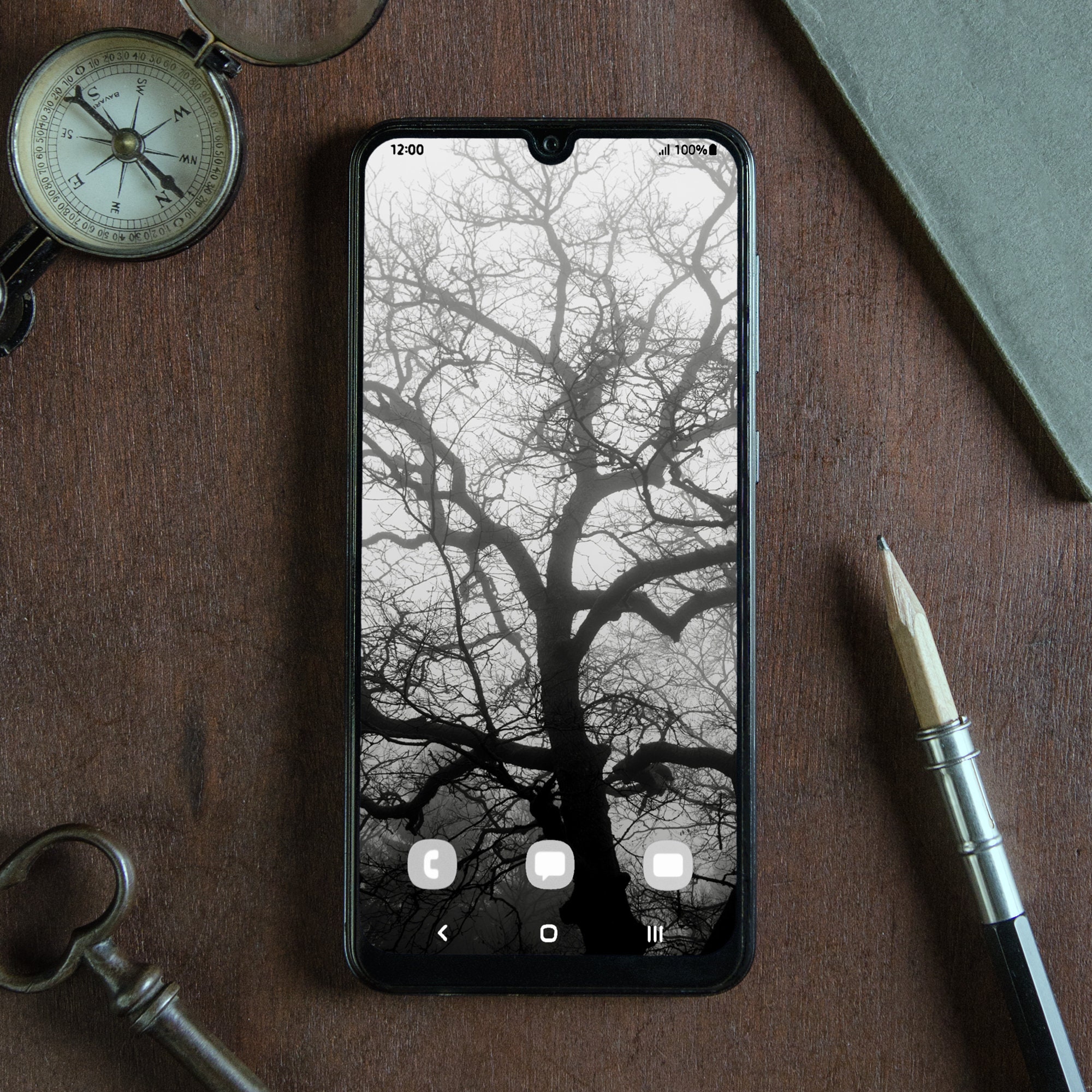 Tree Phone Wallpaper Digital Download fractal - Etsy