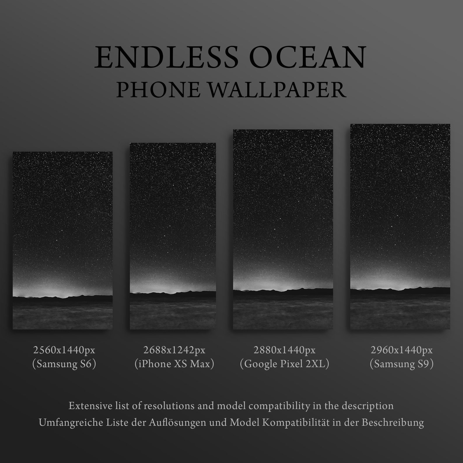 Phone Wallpaper "endless Ocean", Digital Download, Space Photography ...