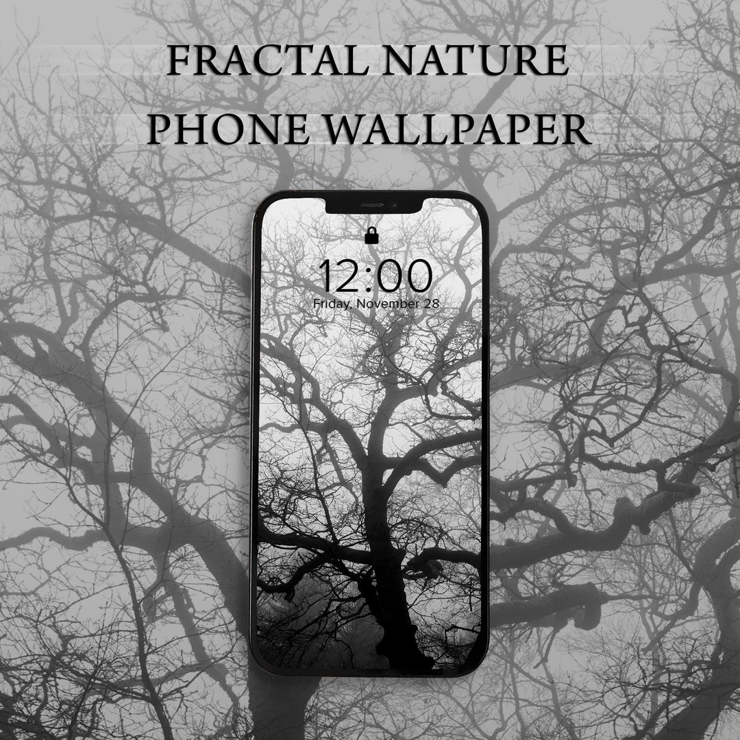 Tree Phone Wallpaper Digital Download "fractal Nature", Mindful ...