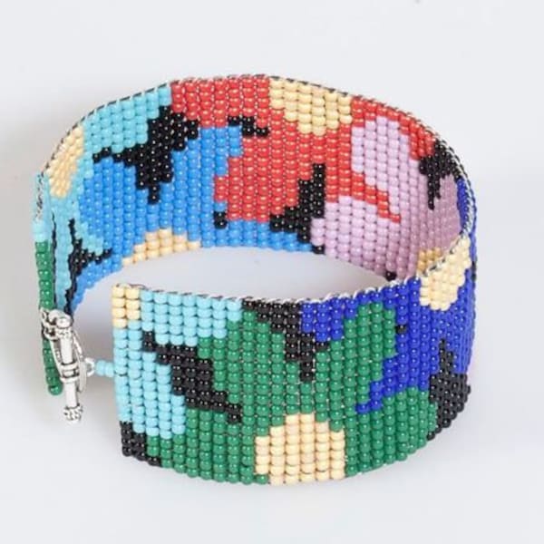 Flower Bead Loom Bracelet - Etsy