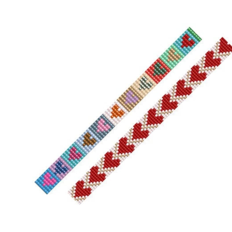 Heart Beaded Loom Bracelets - Etsy