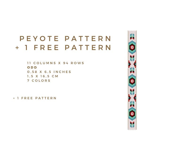 Bead Peyote Pattern, American Native Peyote Bracelet Pattern, Delica ...