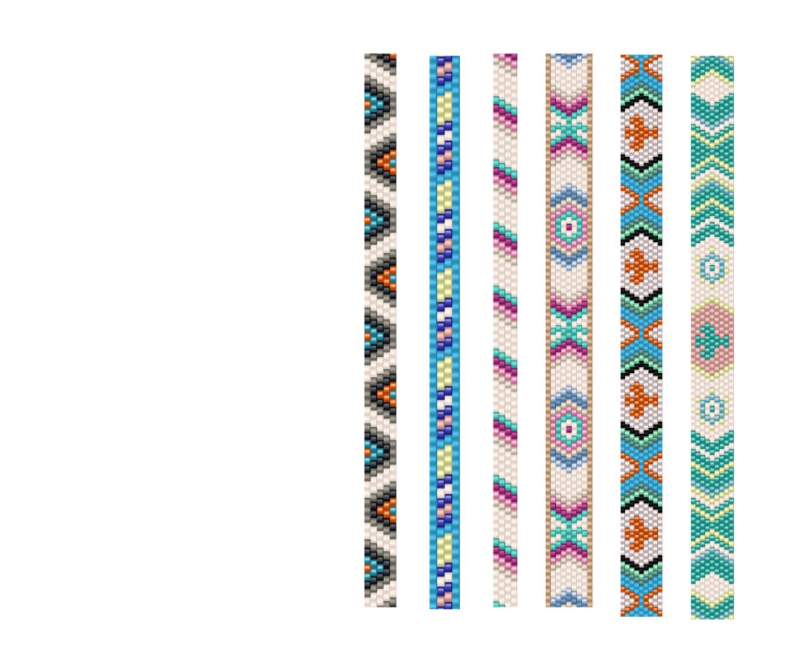 Peyote Bead Patterns, American Native Style Peyote Bracelet Patterns ...