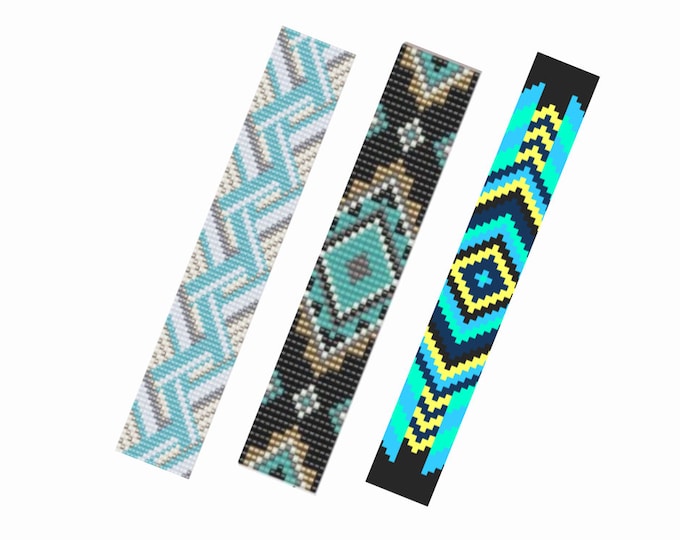 Native Big Set Loom Bead Patterns for Bracelets - Set of 10 Patterns ...