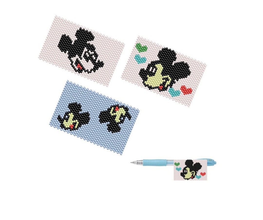 Peyote Pen Cover Patterns, Mickey Bead Even Peyote Patterns, Miyuki ...