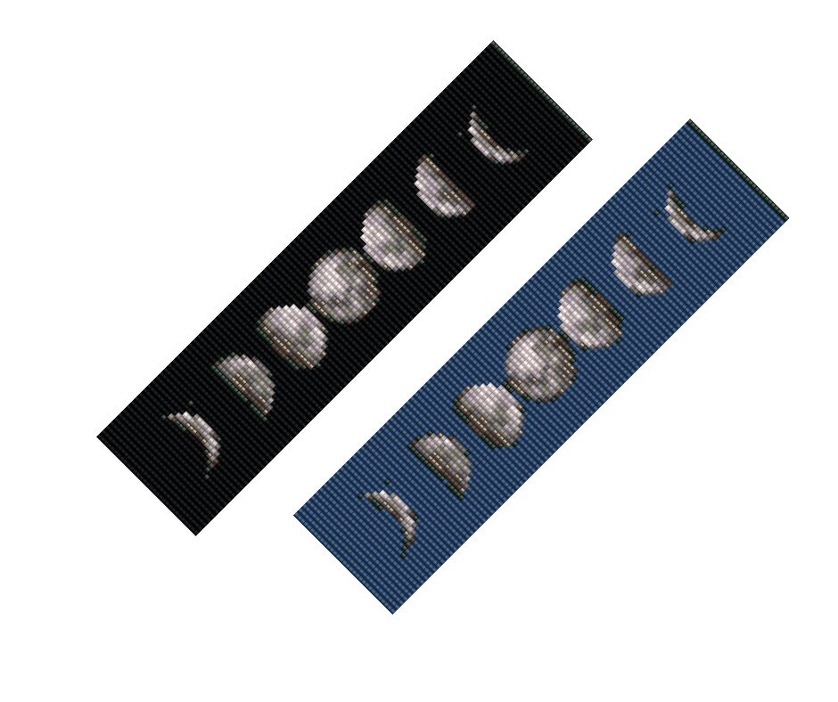 5 Bead Loom Patterns Moon Phases Bead Loom Bracelet Patterns - Etsy
