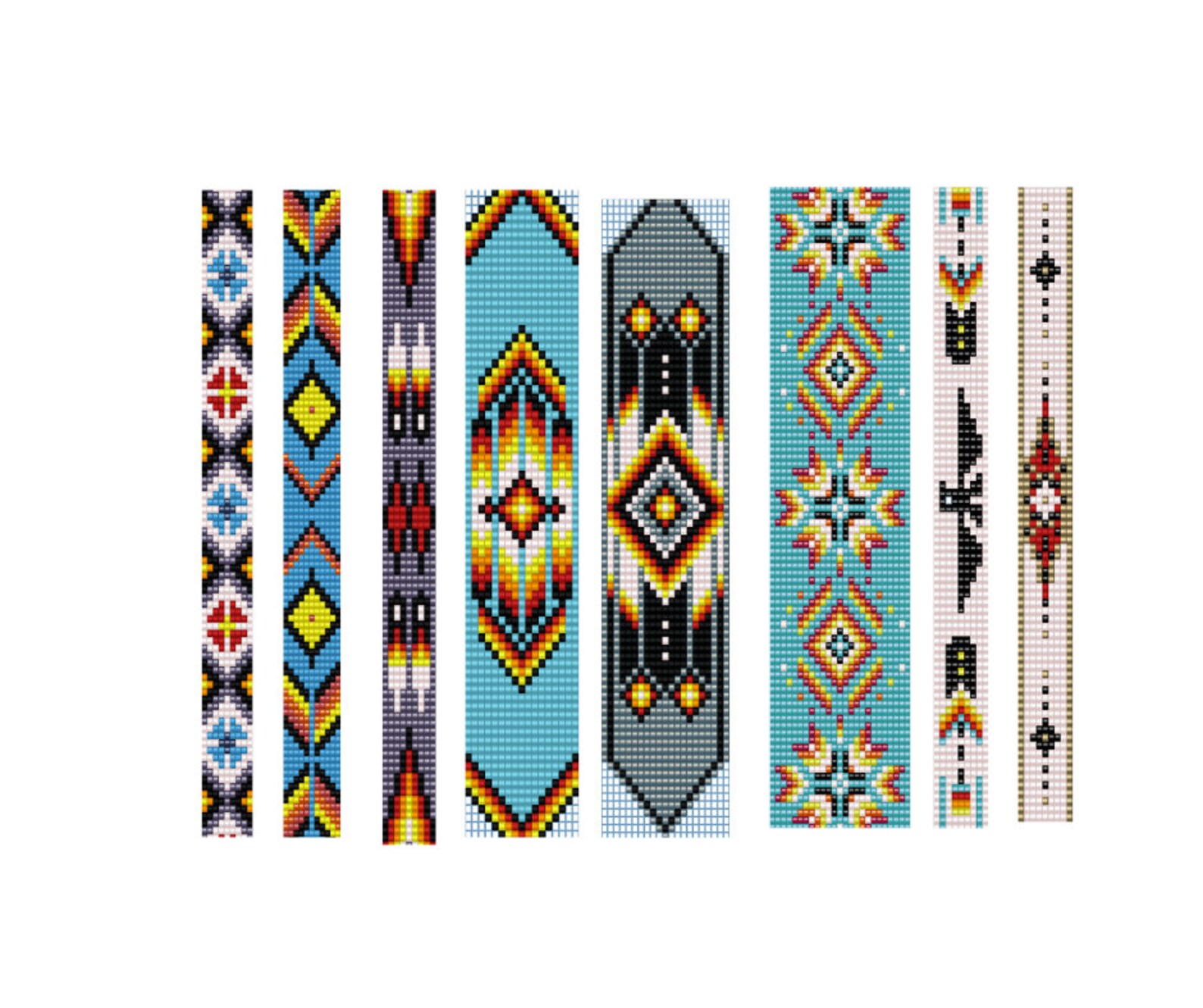 Miyuki Delica Bead Loom Bracelet Patterns: Native American Style (PDF ...