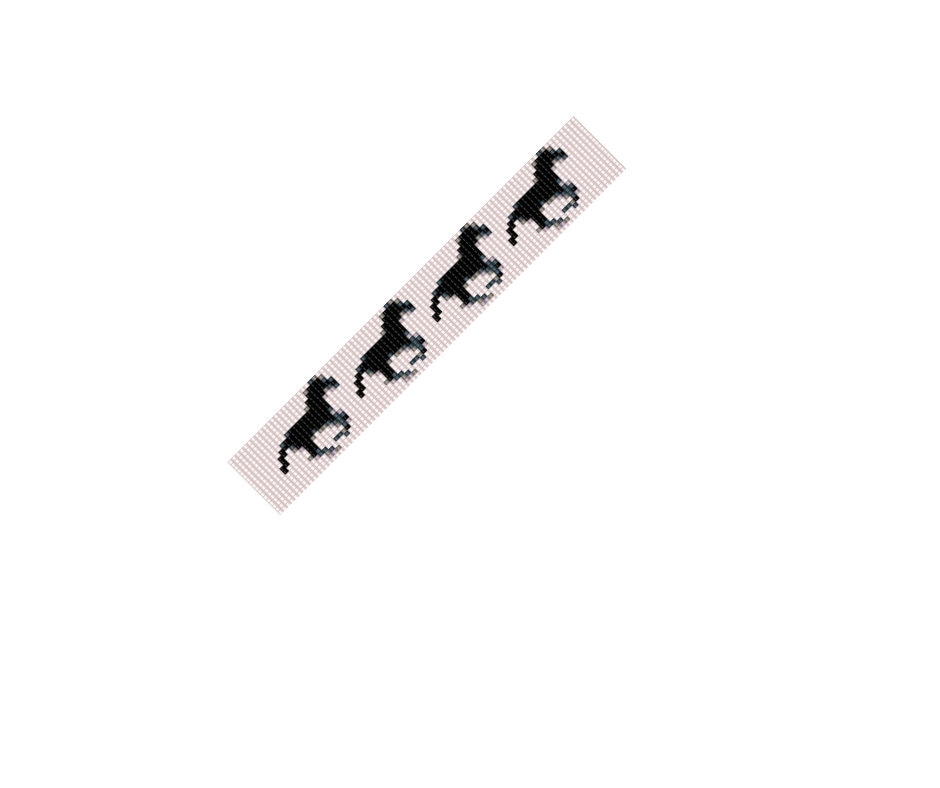 Bead Loom Pattern, Horses Bead Loom Pattern, Delica Bead Loom Pattern ...