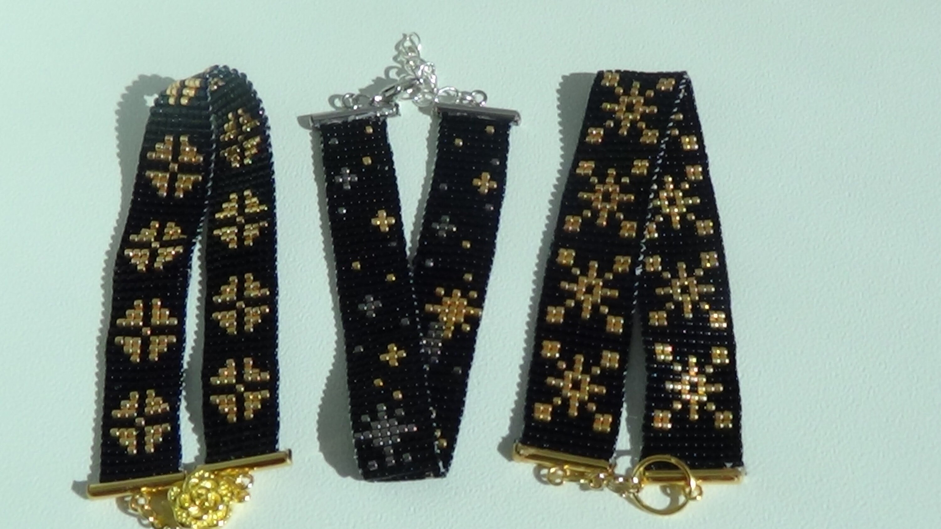 Bead Loom Patterns Black and Star Loom Bracelet Pattern - Etsy