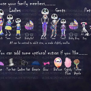 Halloween Personalised Family Print Skeleton Family Portrait - Etsy UK