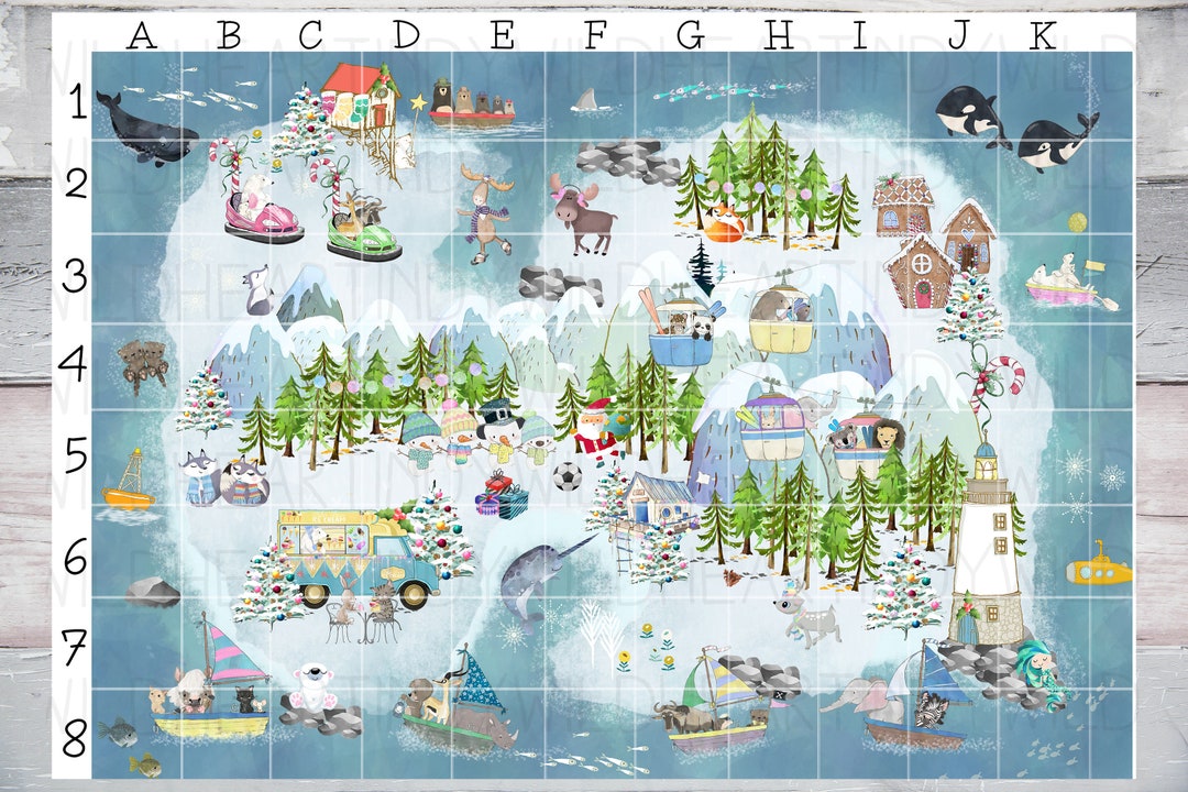 Winter Treasure Map: Christmas Party Game (digital Download) - Etsy UK