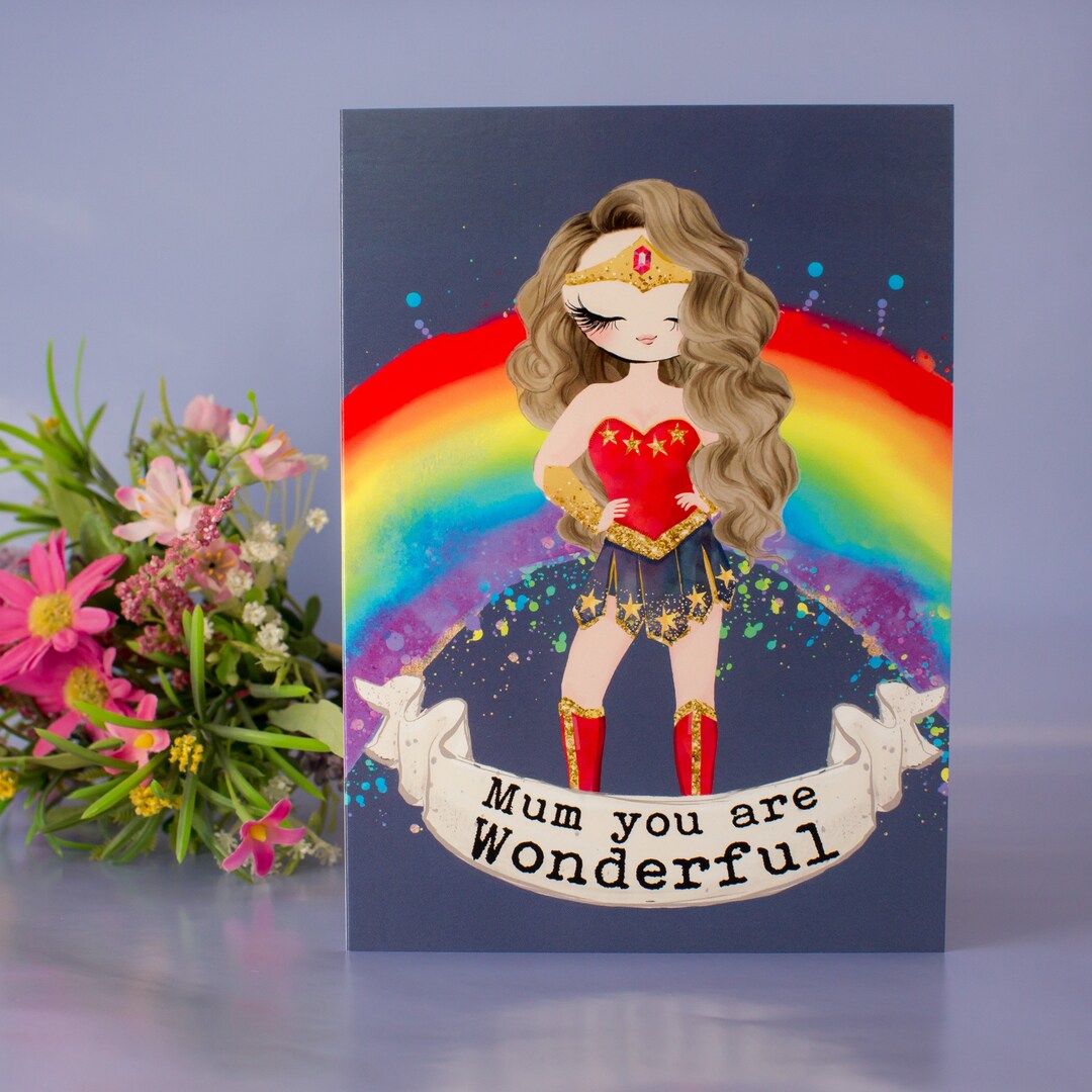 Mothers Day Card Personalised, Superhero Mum Card, Card for Mum ...