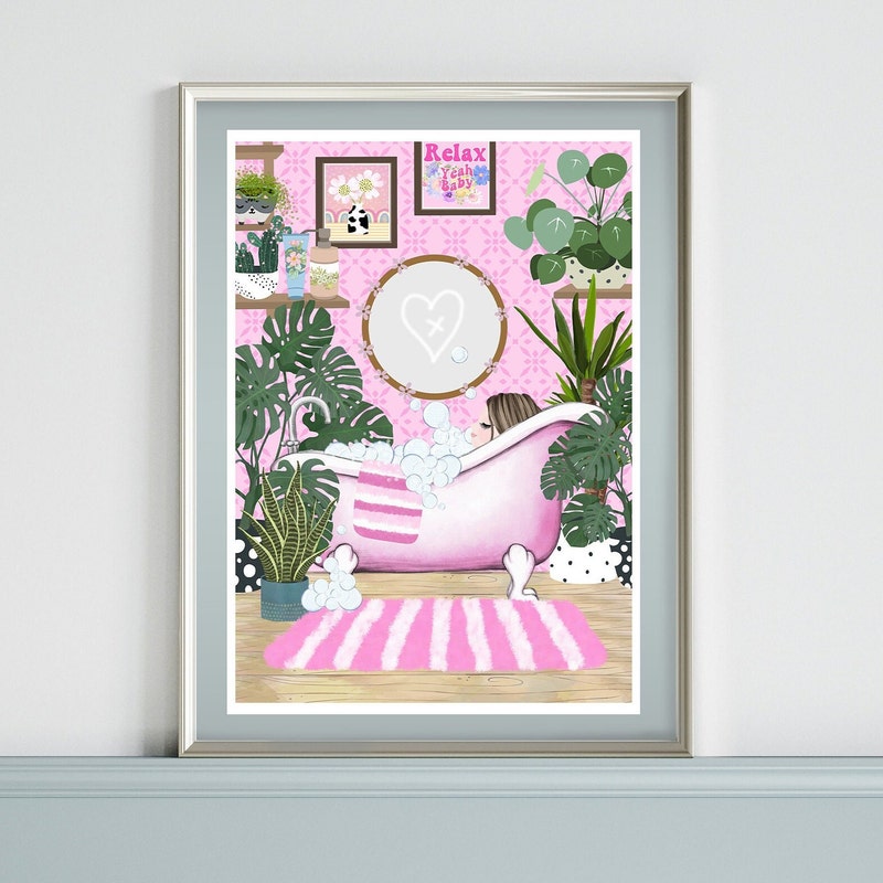 Pink Bathroom - Etsy