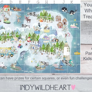 Winter Treasure Map: Christmas Party Game (digital Download) - Etsy