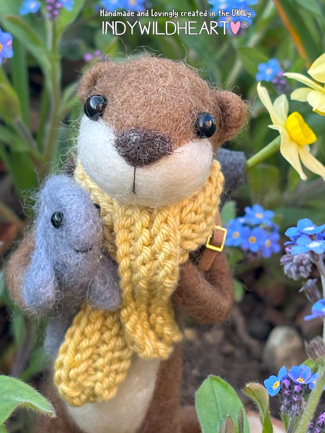 Needle Felted Animal, OOAK Felt Otter, Cute Felted Gift, Wool Sculpture ...