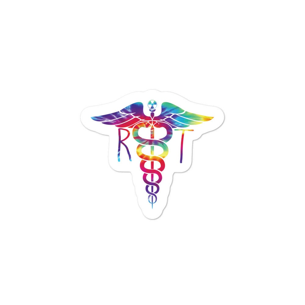 Radiology Sticker, X-ray Sticker, Stickers, Colorful Caduceus, Tie Dye ...