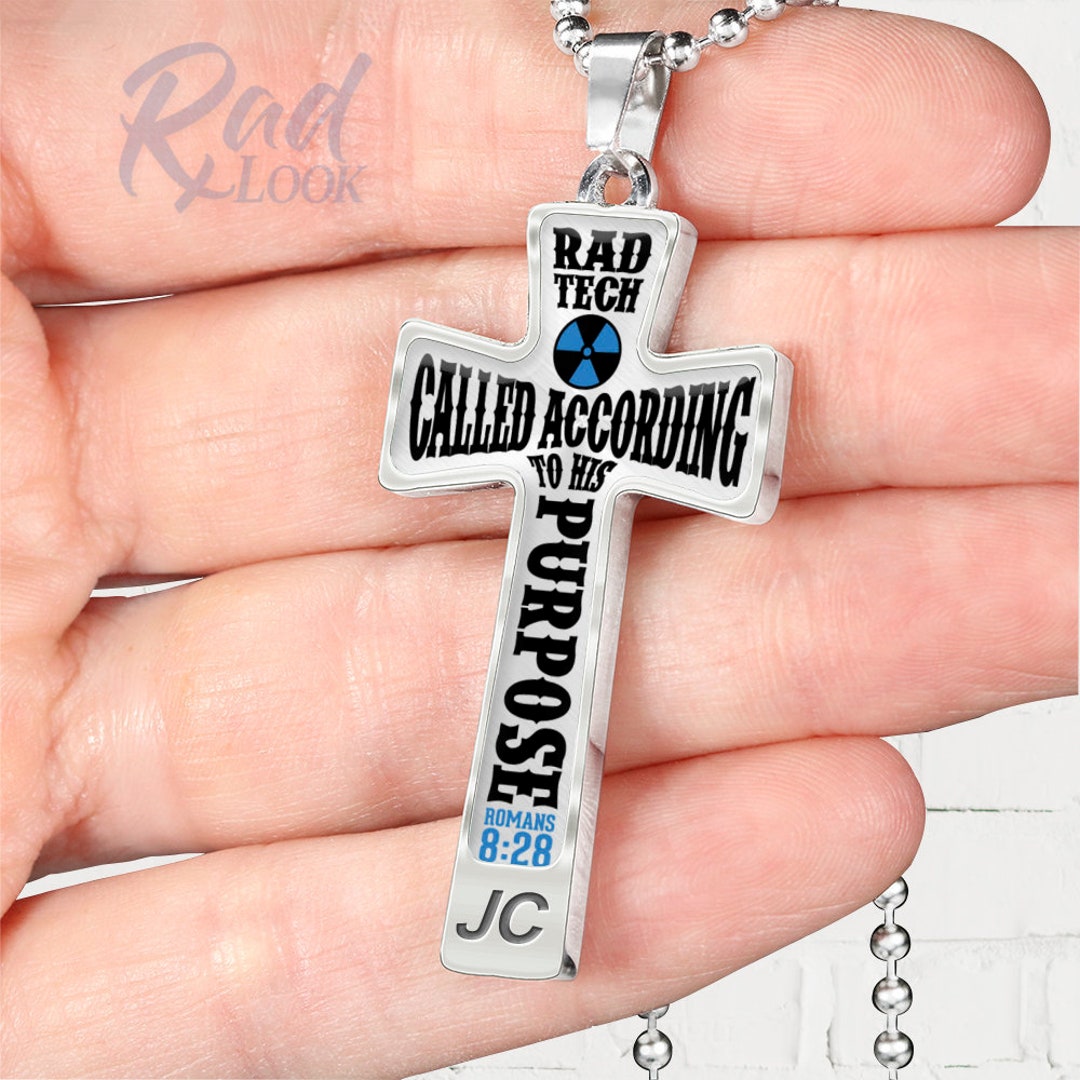 Guys Radiology Tech Necklace Cross Pendant Radiology Men X-ray Tech ...