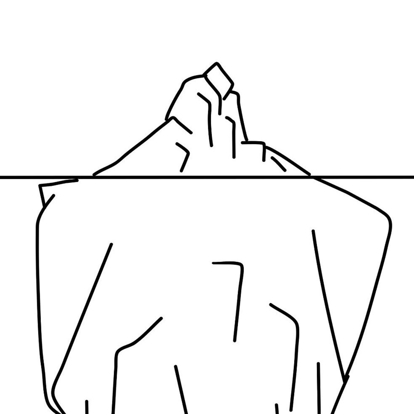 Printable Line Art of Iceberg in svg. Minimalist line drawing | Etsy