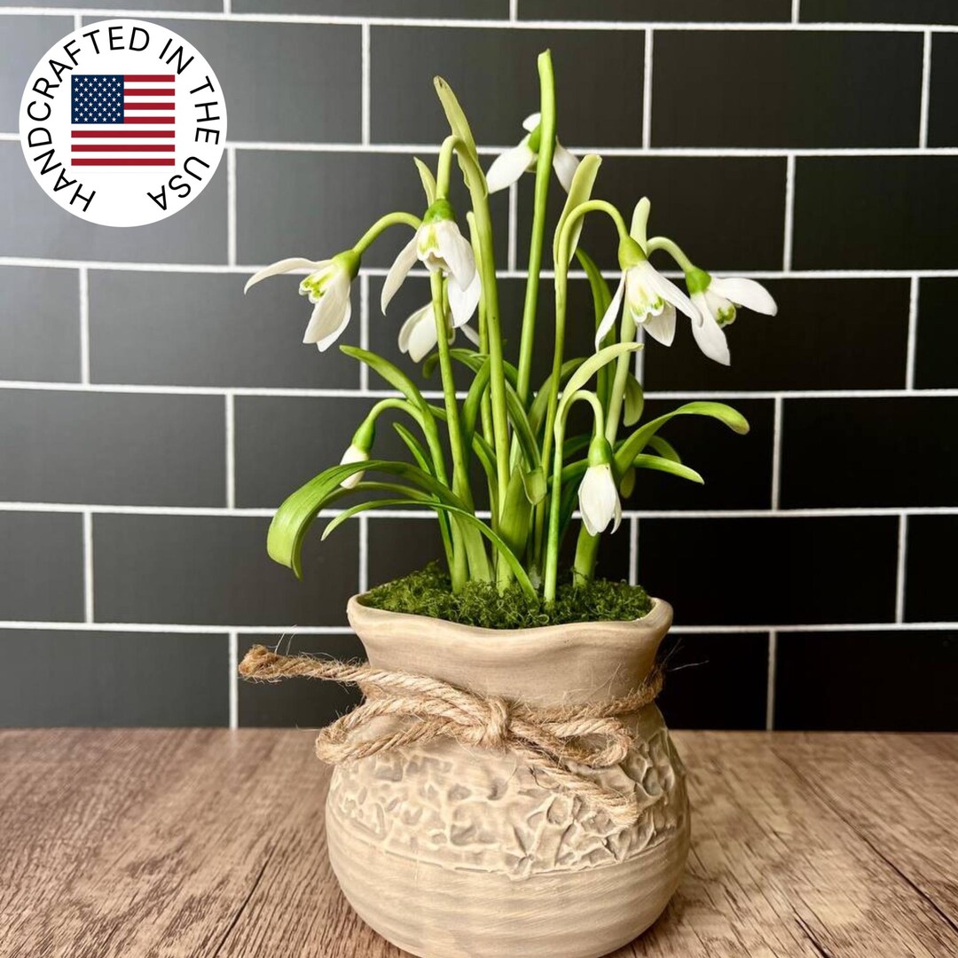 Cold Porcelain Snowdrop Floral Arrangement • Realistic Polymer Clay ...