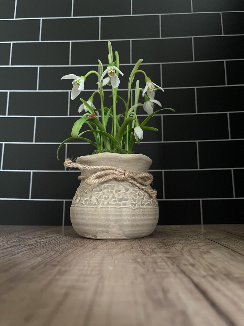 Cold Porcelain Snowdrop Floral Arrangement • Realistic Polymer Clay ...