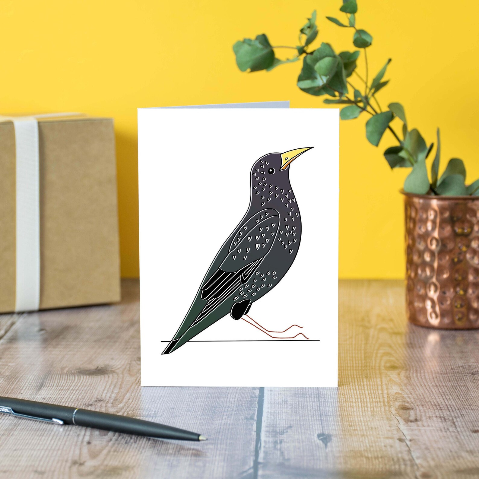 Starling Bird Greetings Card, Birthday Card, Bird Card, Sustainable and ...