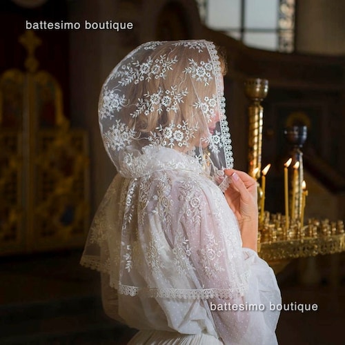 Chapel Veil Lace Catholic Veil - Etsy