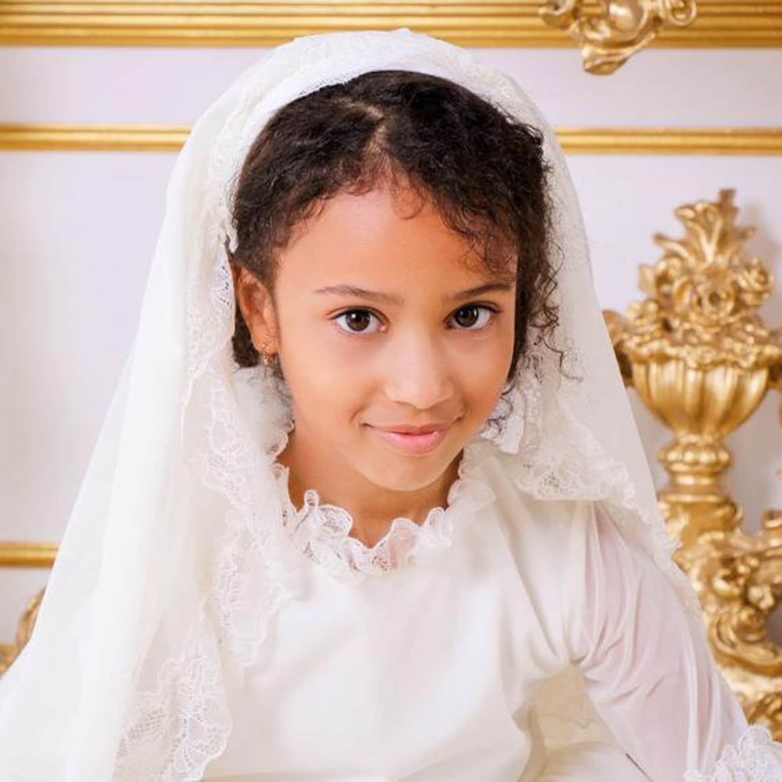 First Holy Communion Veil Flower Girl Veil Communion Veil - Etsy