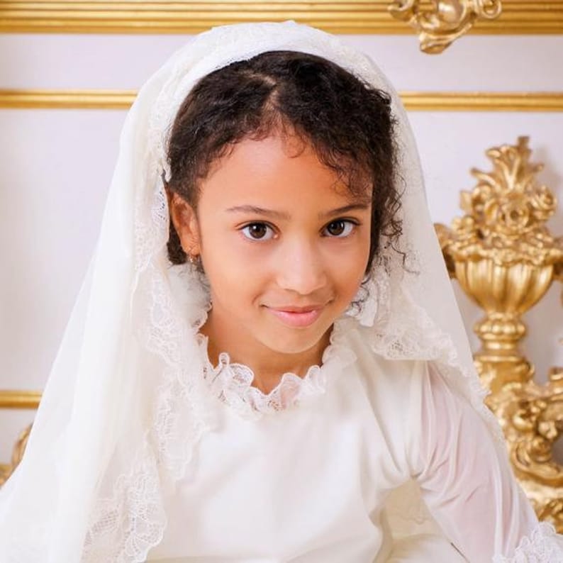 First Holy Communion Veil Flower Girl Veil Communion Veil - Etsy