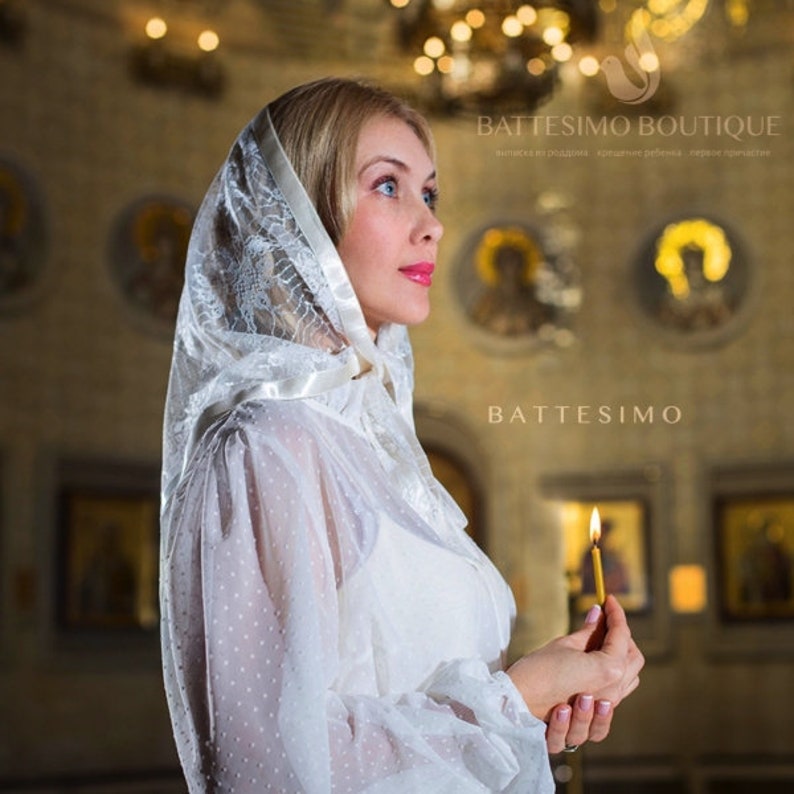 Church Lace Veil / Cathedral Mantilla - Etsy