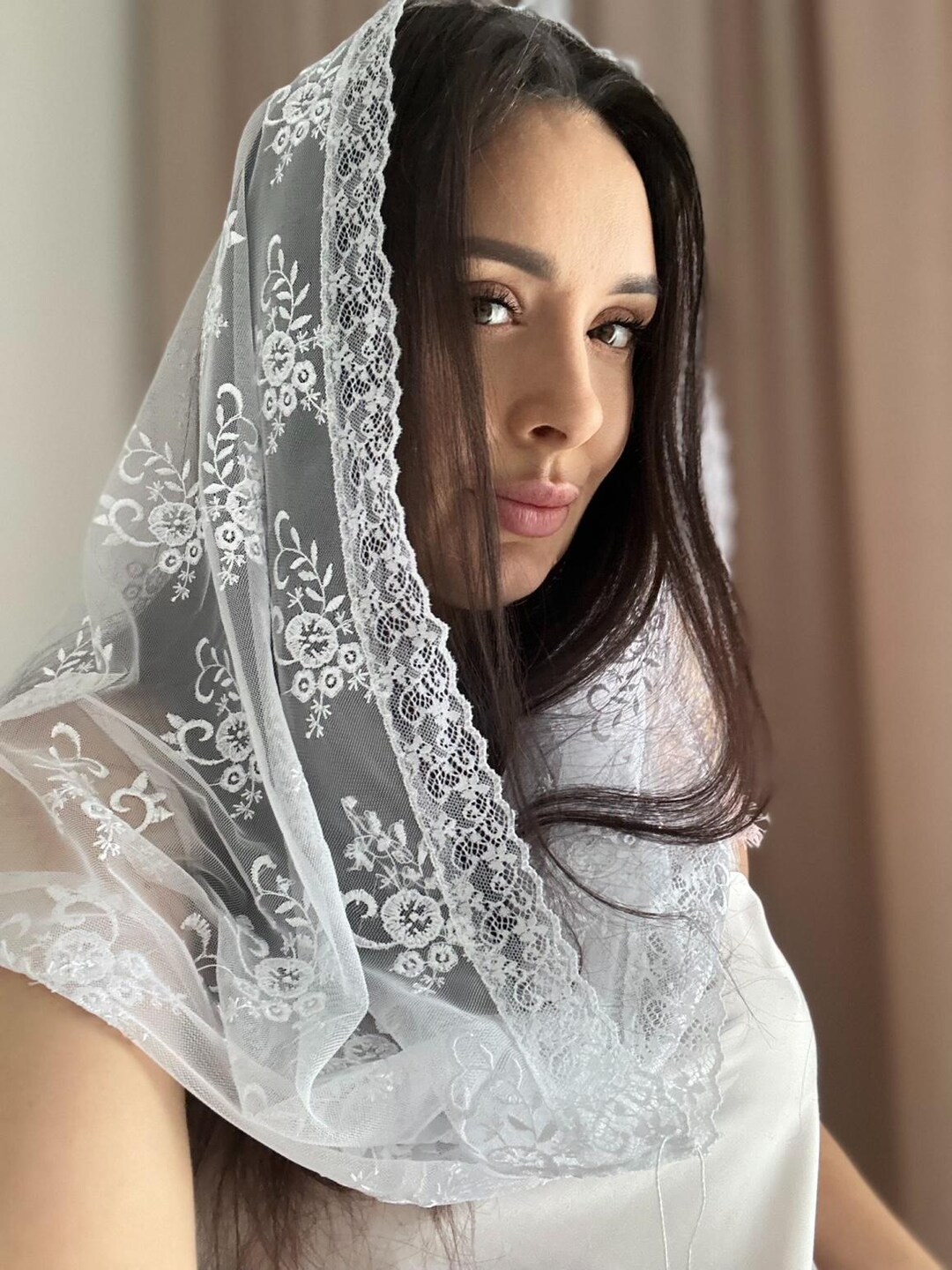 Traditional Catholic Veil, Lace Chapel Mantilla, Catholic White ...