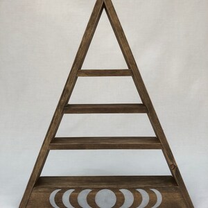 Pyramid Triangle Crystal Shelf, Moon Phases, Geometric Shelf - Etsy UK