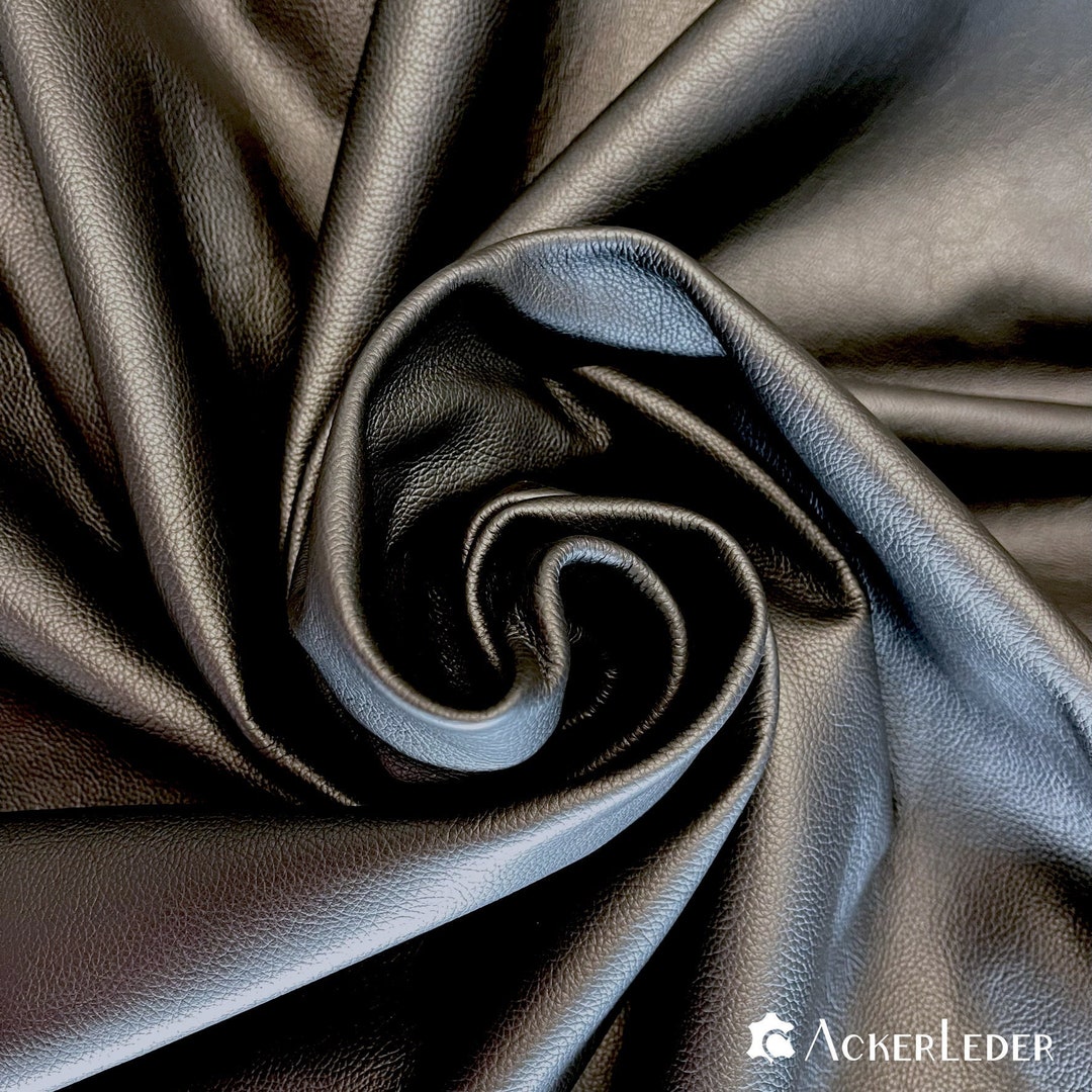 Leather Cow Nappa Leather Pieces Slightly Grained Cuts Black GGNS2 Soft ...