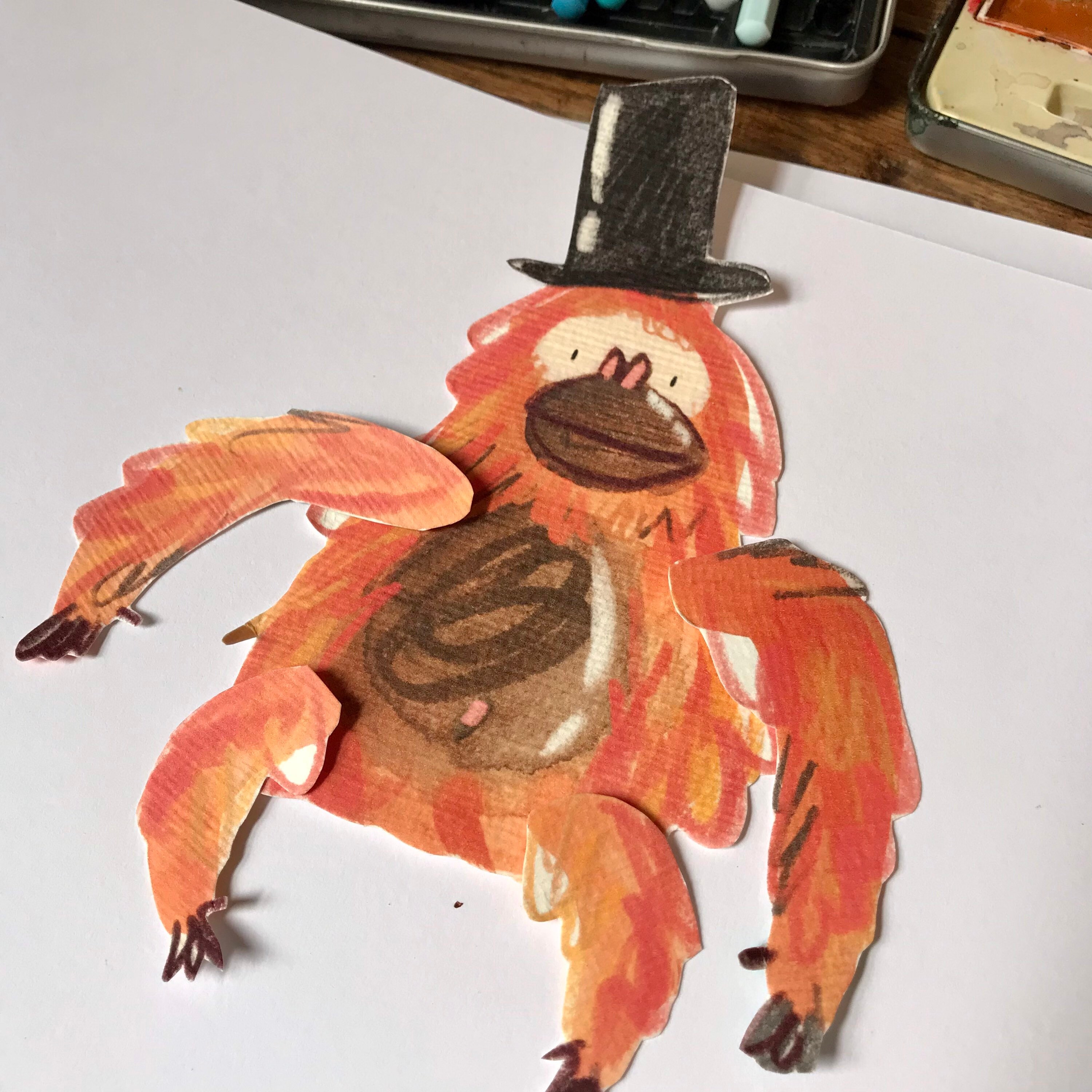 Orangutan / Monkey Paper Puppet Animal Paper Doll - Etsy UK