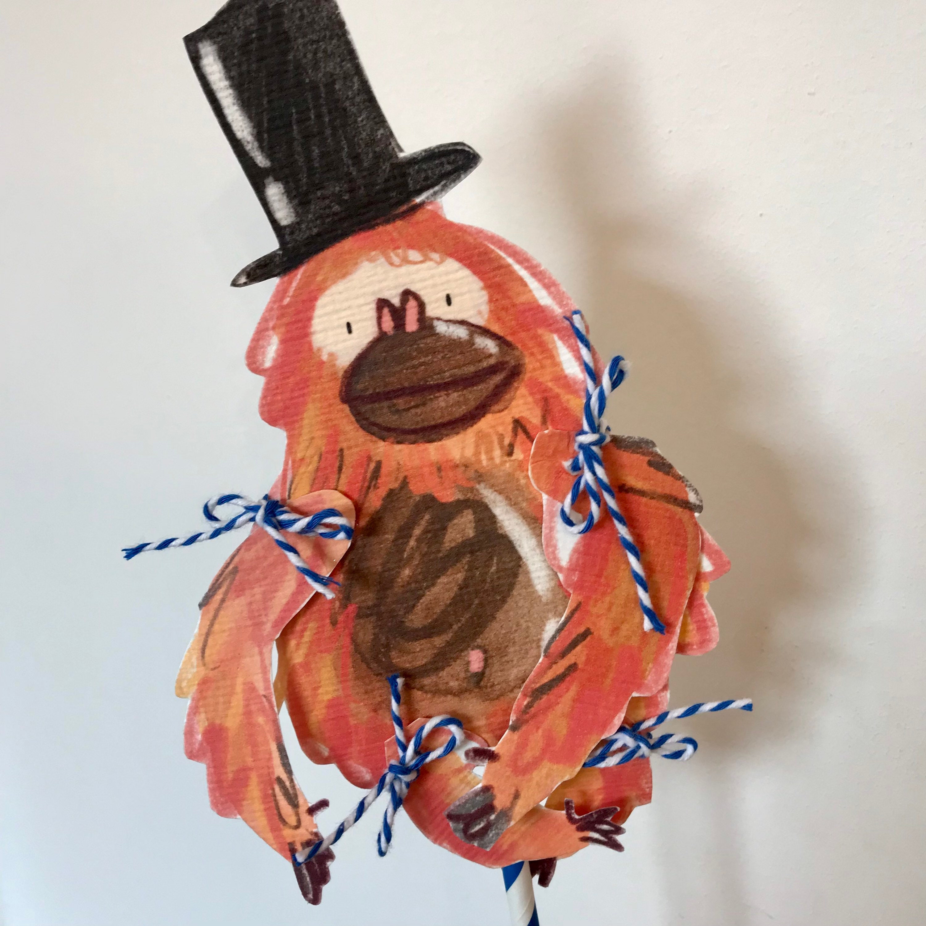Orangutan / Monkey Paper Puppet - Animal Paper Doll - Etsy UK