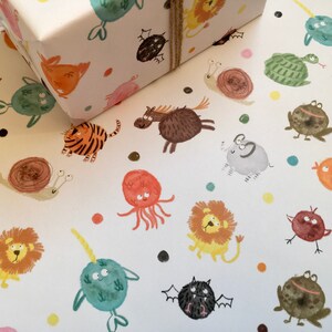 Cute Animal Gift Wrap - Animal Children’s Wrapping Paper - 100% ...