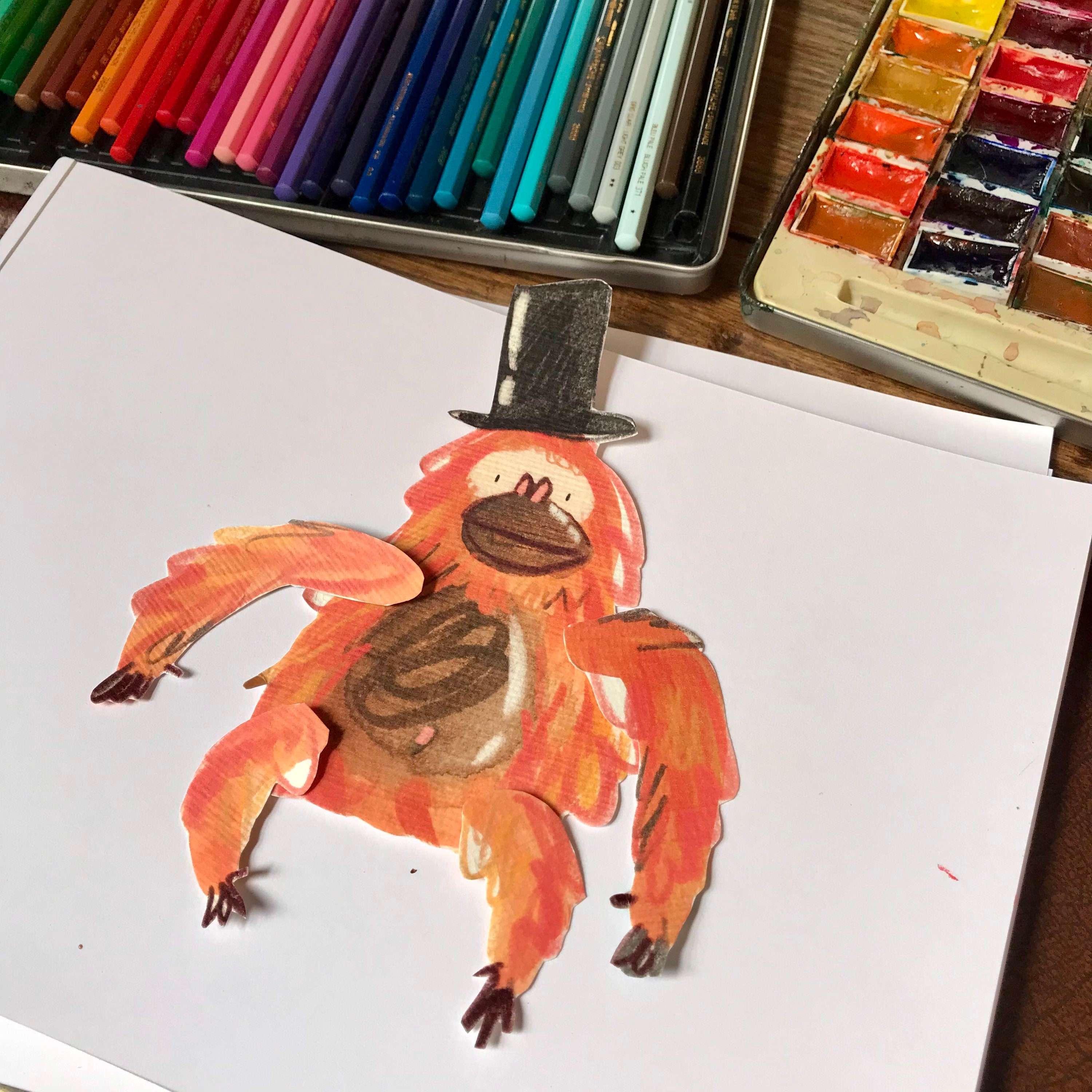 Orangutan / Monkey Paper Puppet - Animal Paper Doll - Etsy UK
