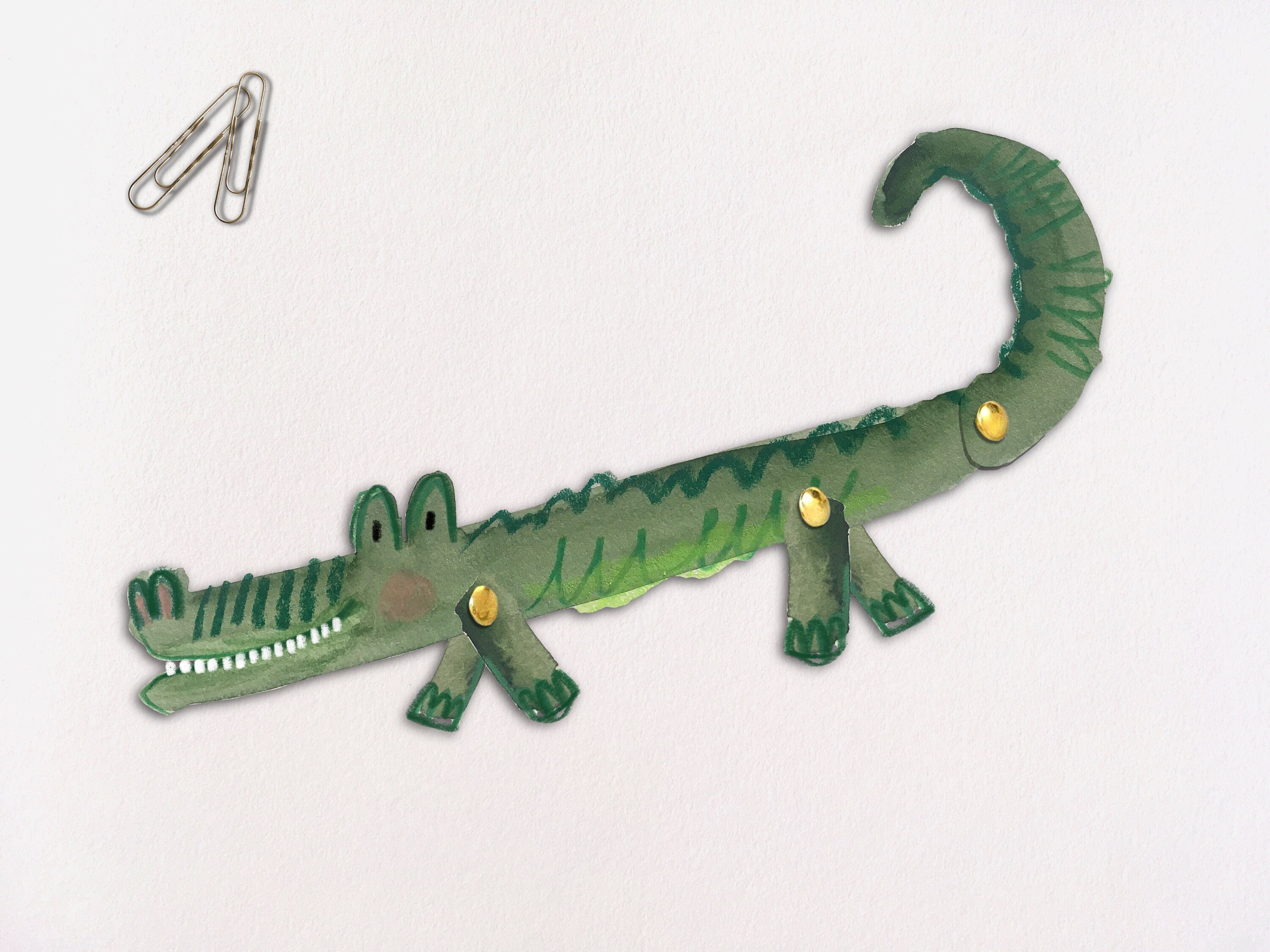 Crocodile Paper Puppet Animal Paper Doll - Etsy UK