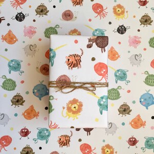 Cute Animal Gift Wrap - Animal Children’s Wrapping Paper - 100% ...
