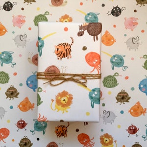 Cute Animal Gift Wrap - Animal Children’s Wrapping Paper - 100% ...
