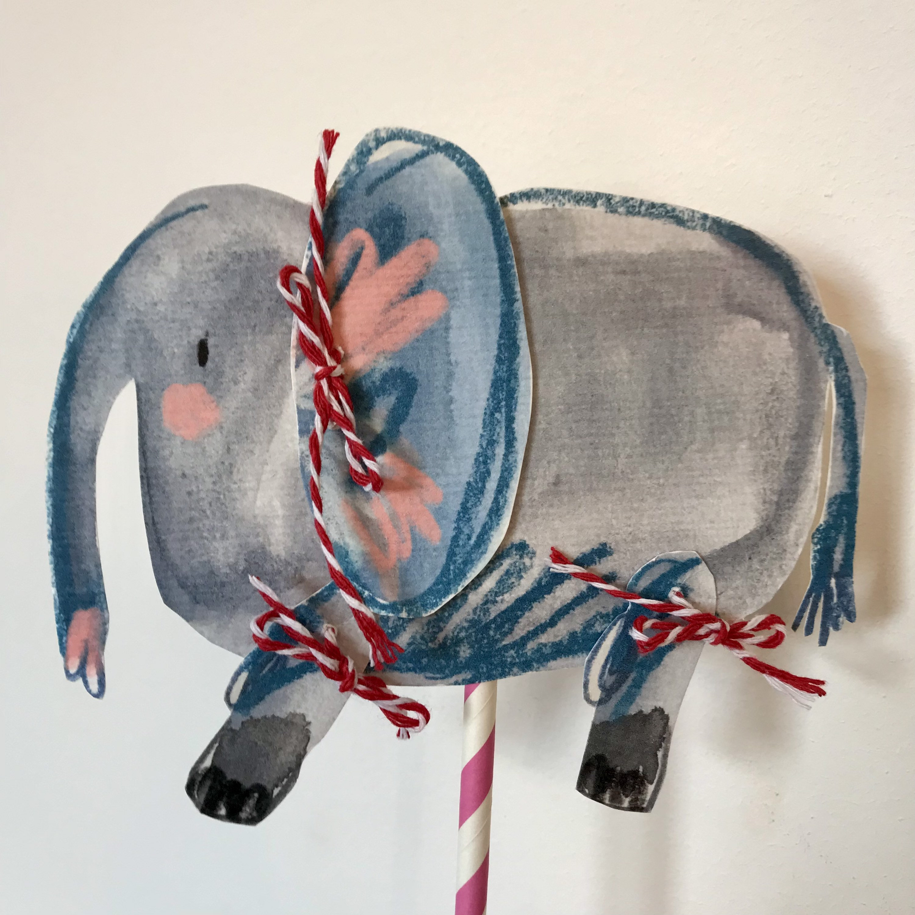 Elephant Paper Puppet - Animal Paper Doll - Etsy UK