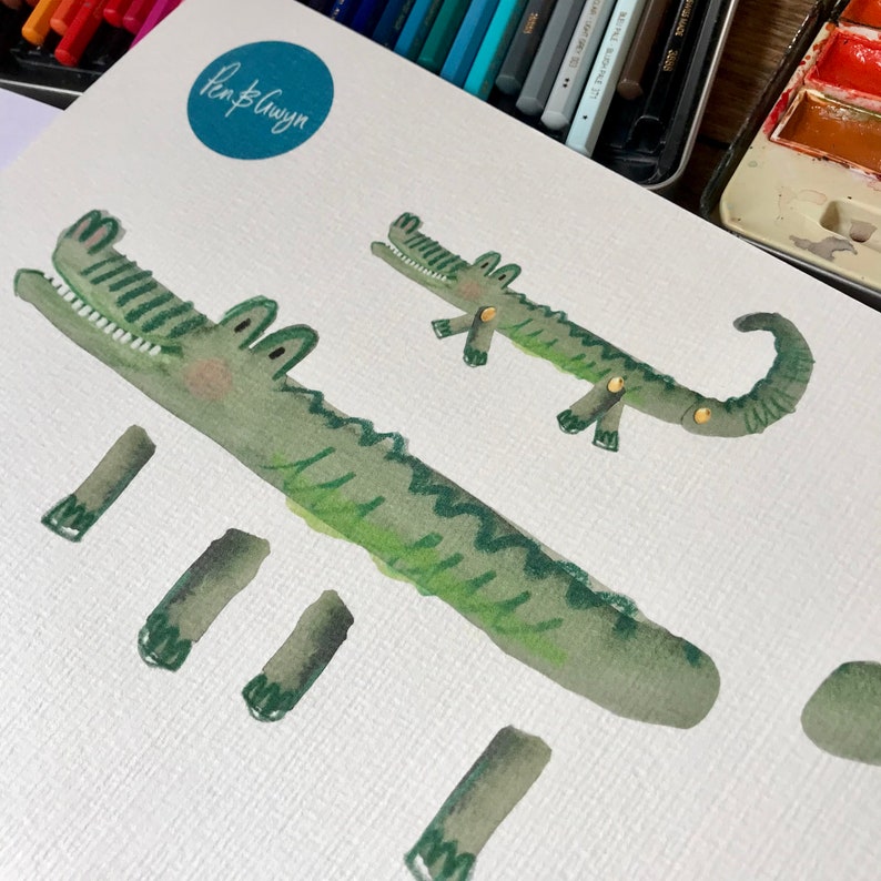 Crocodile Paper Puppet Animal Paper Doll - Etsy UK