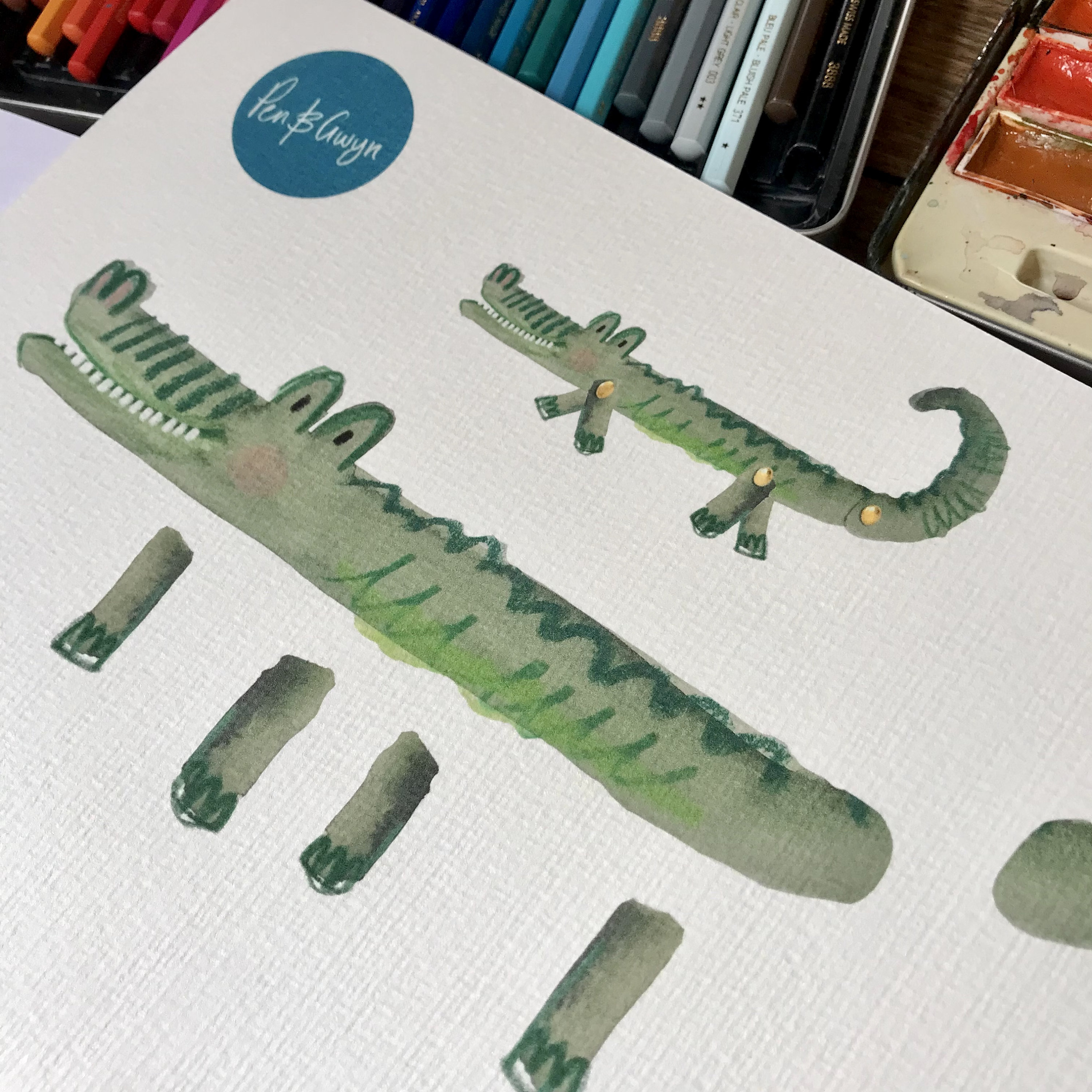 Crocodile Paper Puppet - Animal Paper Doll - Etsy UK