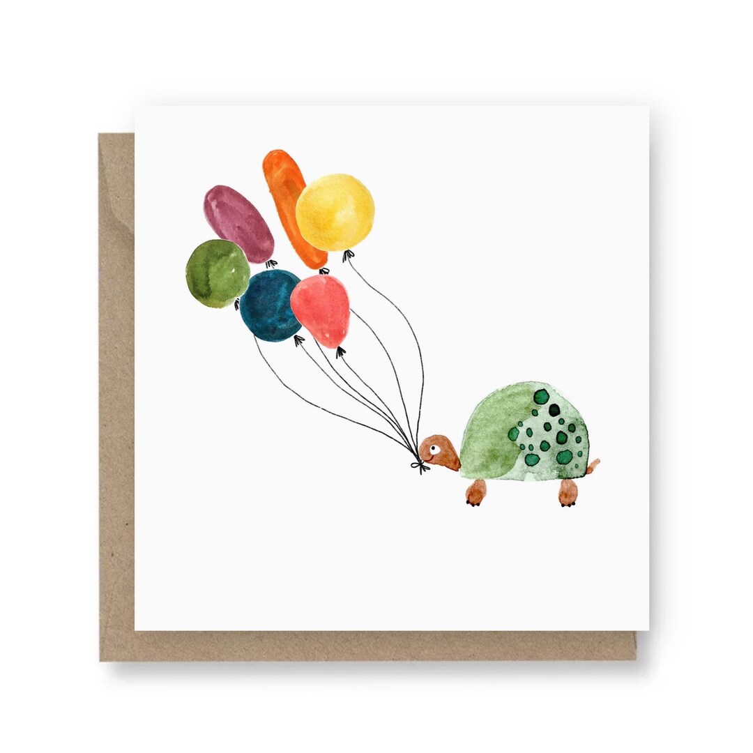 Tortoise Birthday Card - Birthday - Celebration - Animal Card - Eco ...