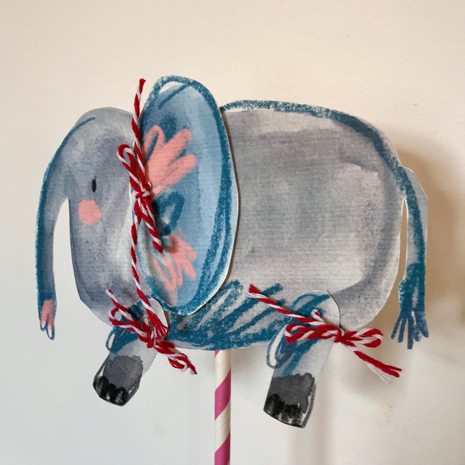 Elephant Paper Puppet Animal Paper Doll - Etsy