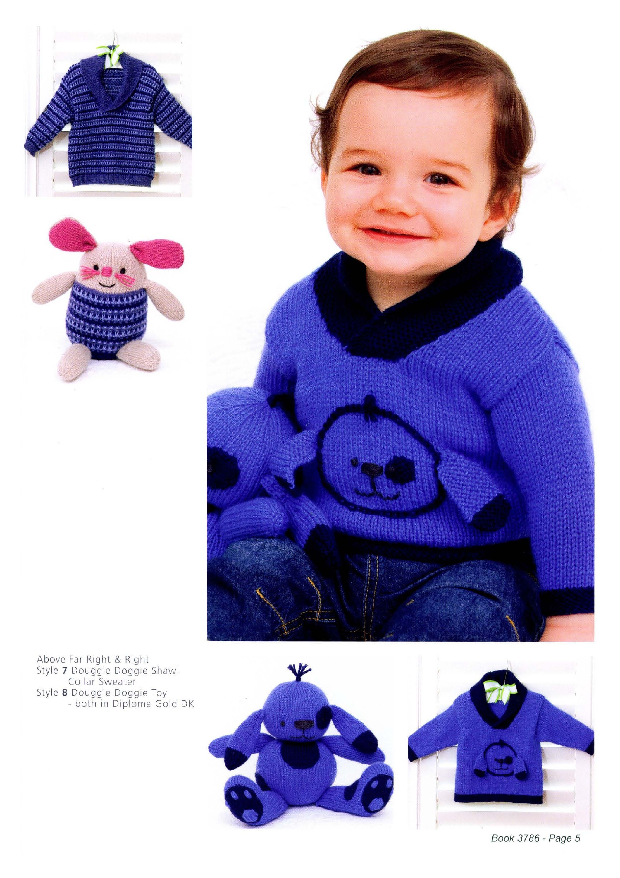Patons 3786 Baby Sweaters With Matching Toys - Etsy