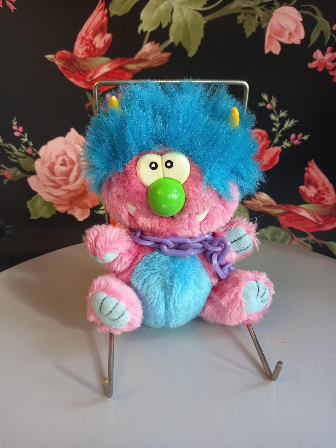Vintage Kuddlee Uglee Pink & Blue Monster 80s Soft Toy Plush Small - Etsy