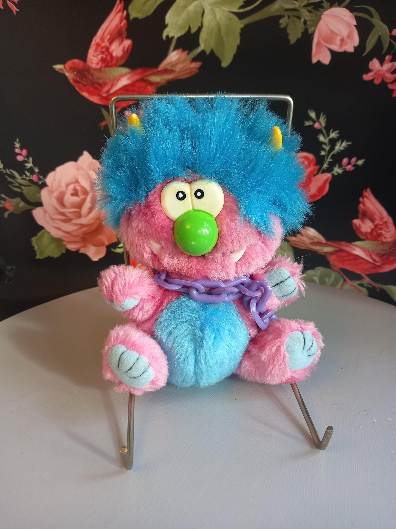 Vintage Kuddlee Uglee Pink & Blue Monster 80s Soft Toy Plush Small - Etsy