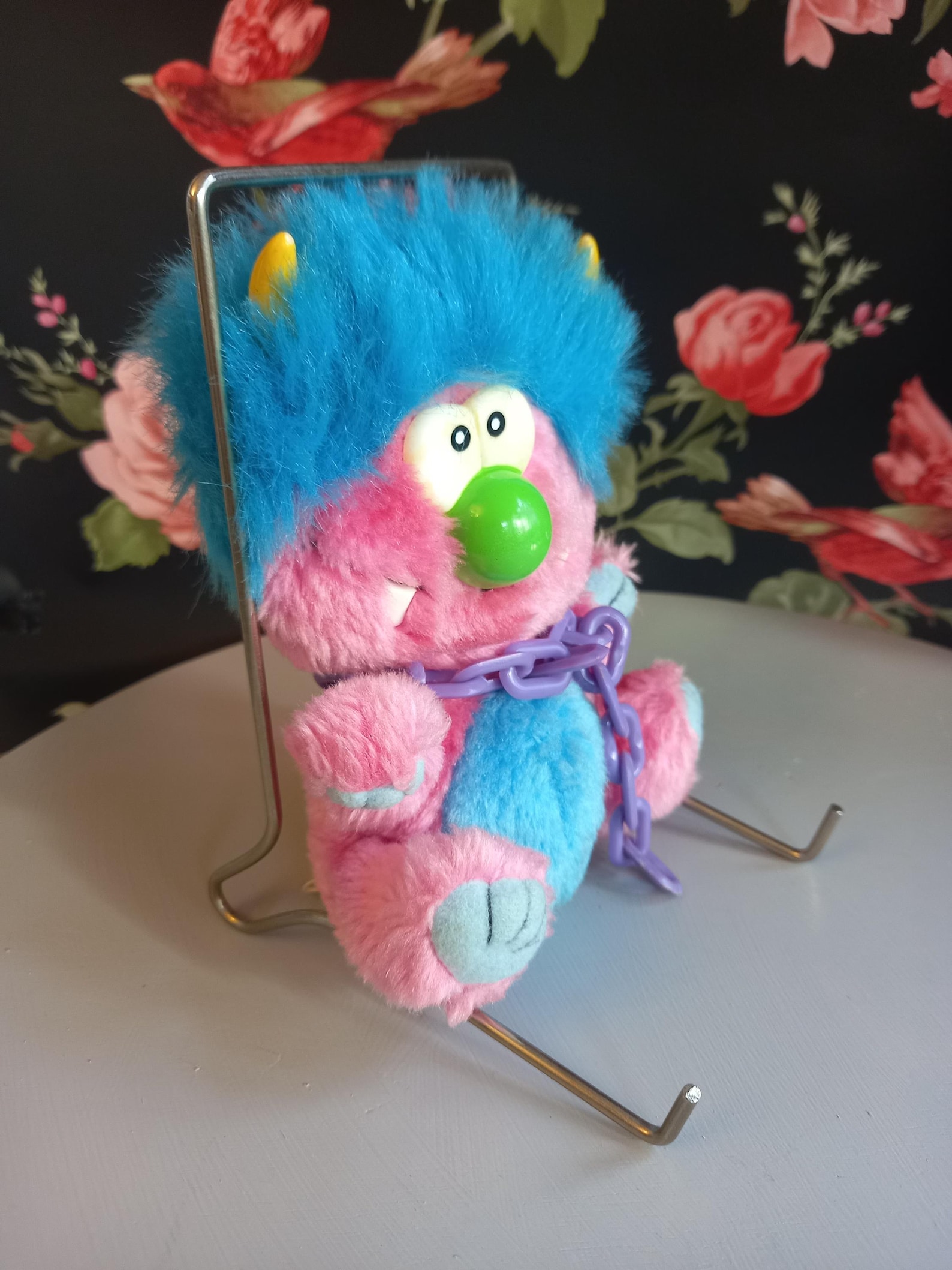 Vintage Kuddlee Uglee Pink & Blue Monster 80s Soft Toy Plush Small - Etsy