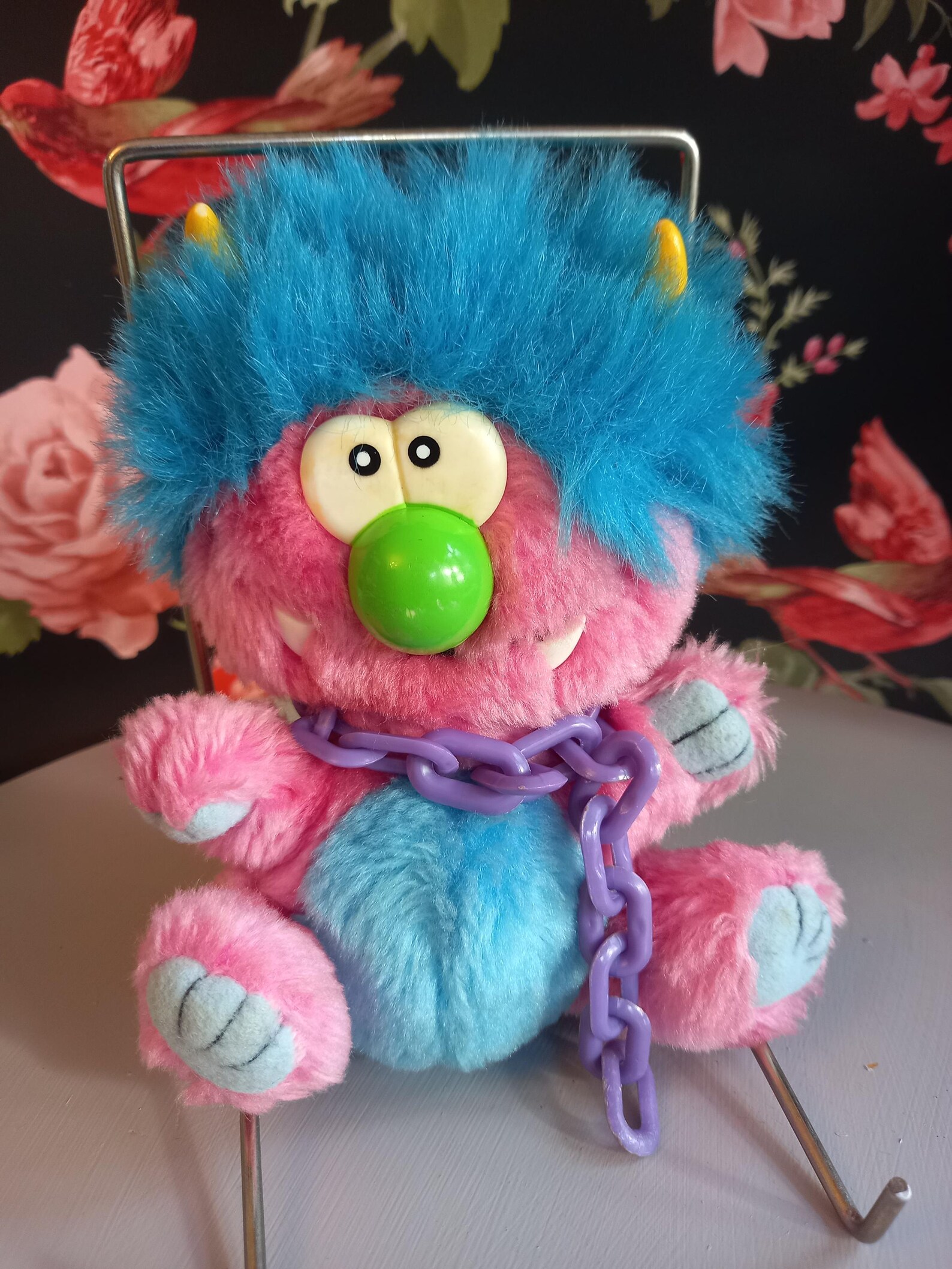 Vintage Kuddlee Uglee Pink & Blue Monster 80s Soft Toy Plush Small - Etsy